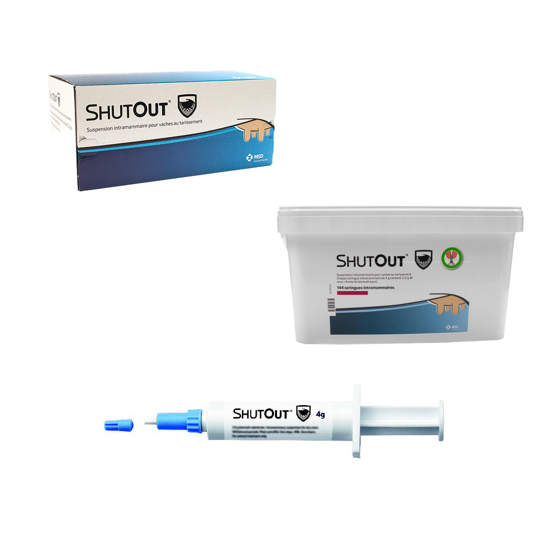SHUTOUT® SUSPENSION INTRAMAMMAIRE POUR VACHES AU TARISSEMENT - MSD Santé Animale France