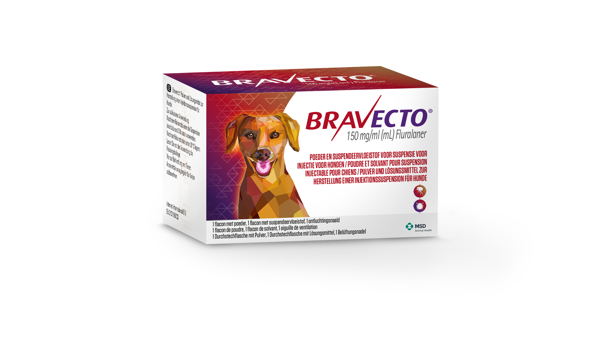 BRAVECTO 150 MG/ML POUDRE ET SOLVANT POUR SUSPENSION INJECTABLE POUR CHIENS - MSD Santé Animale ...